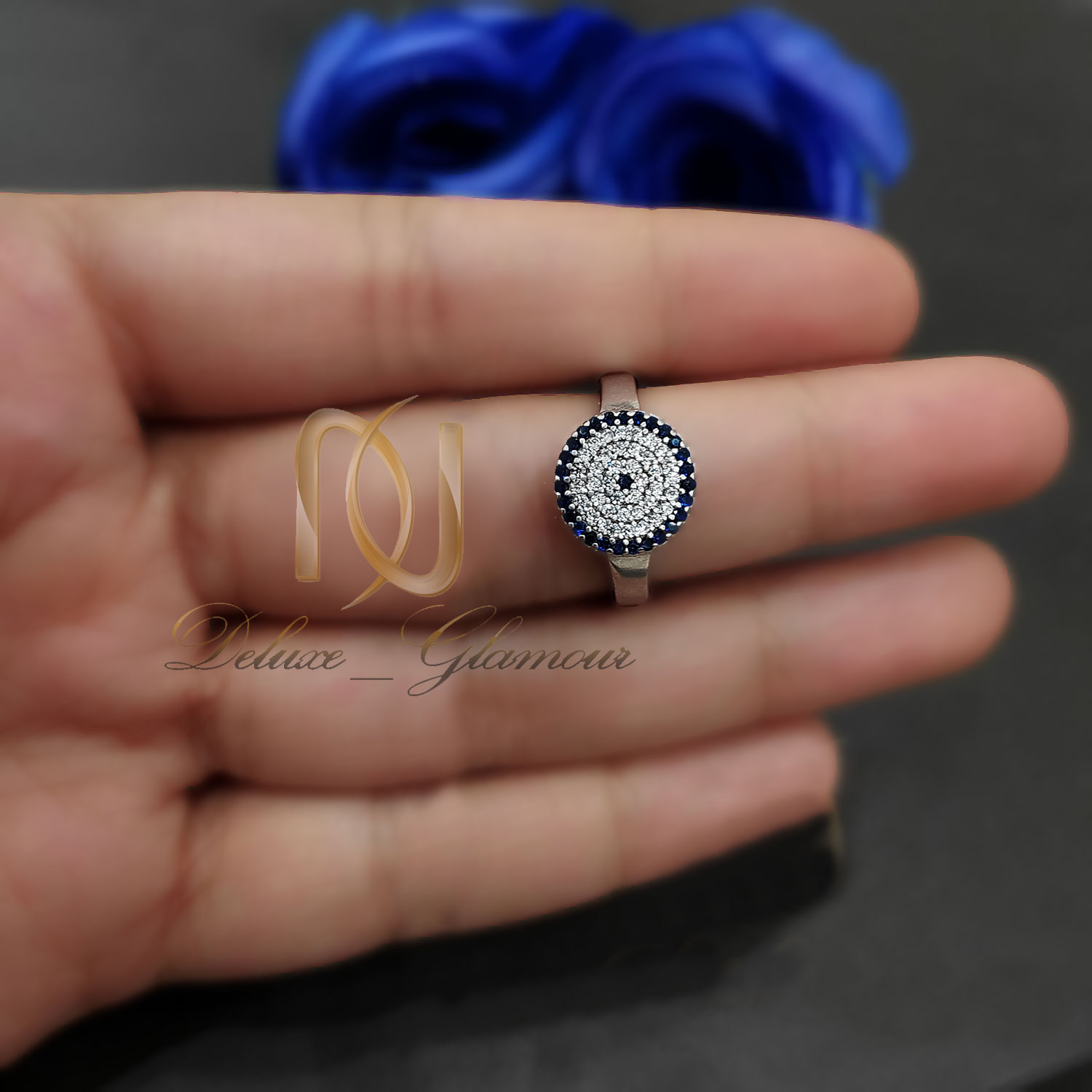 انگشتر نقره دخترانه طرح چشم نظر Rg Nn668 فروشگاه اینترنتی لوکس گلامور